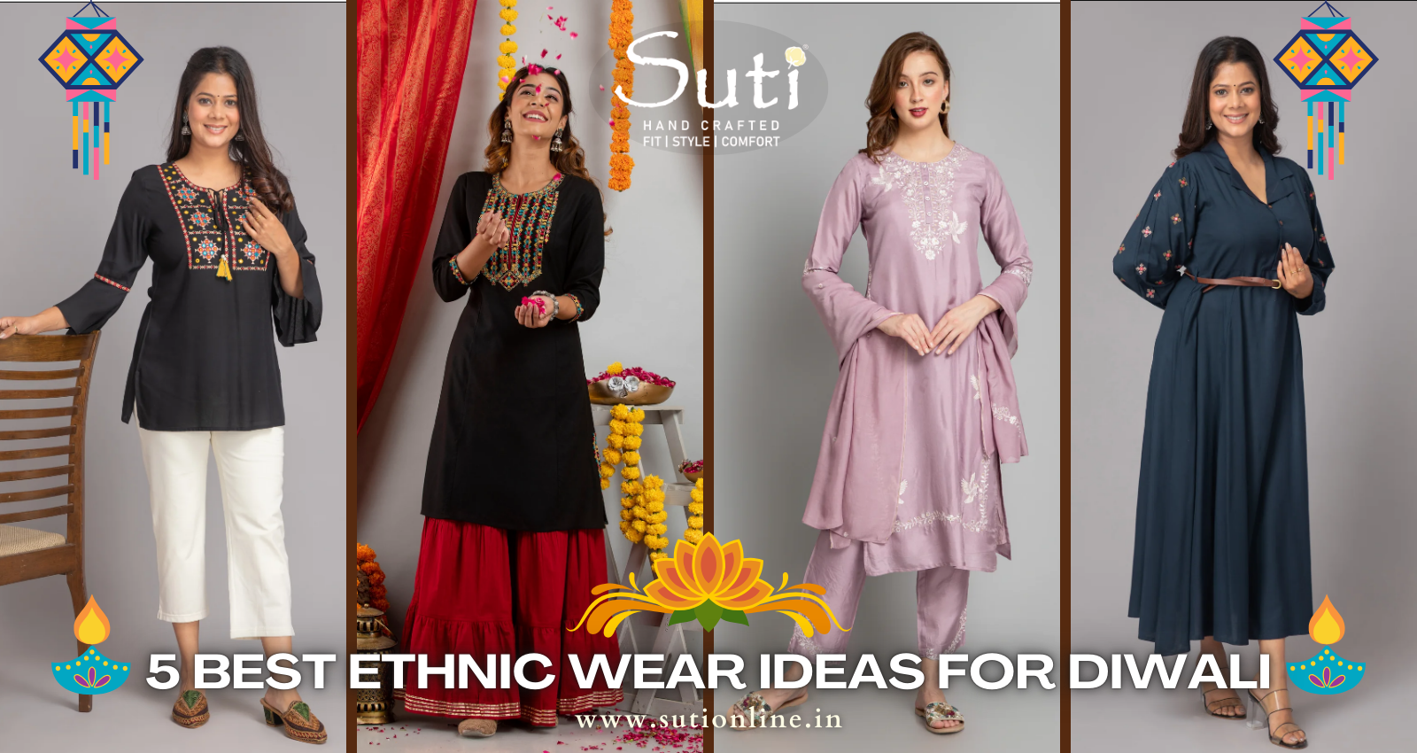 5 Best Ethnic Wear Ideas for Diwali | Suti – sutionline